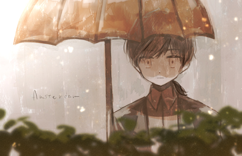 Safebooru - 1boy black jacket brown eyes ceno (fanta npopo) commentary ...