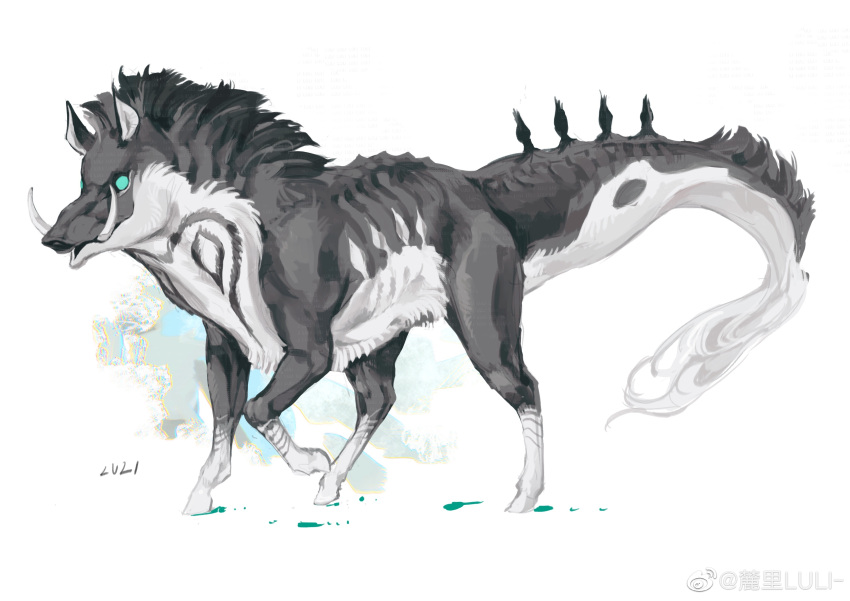 Safebooru - absurdres animal animal focus aqua eyes boar creature full ...