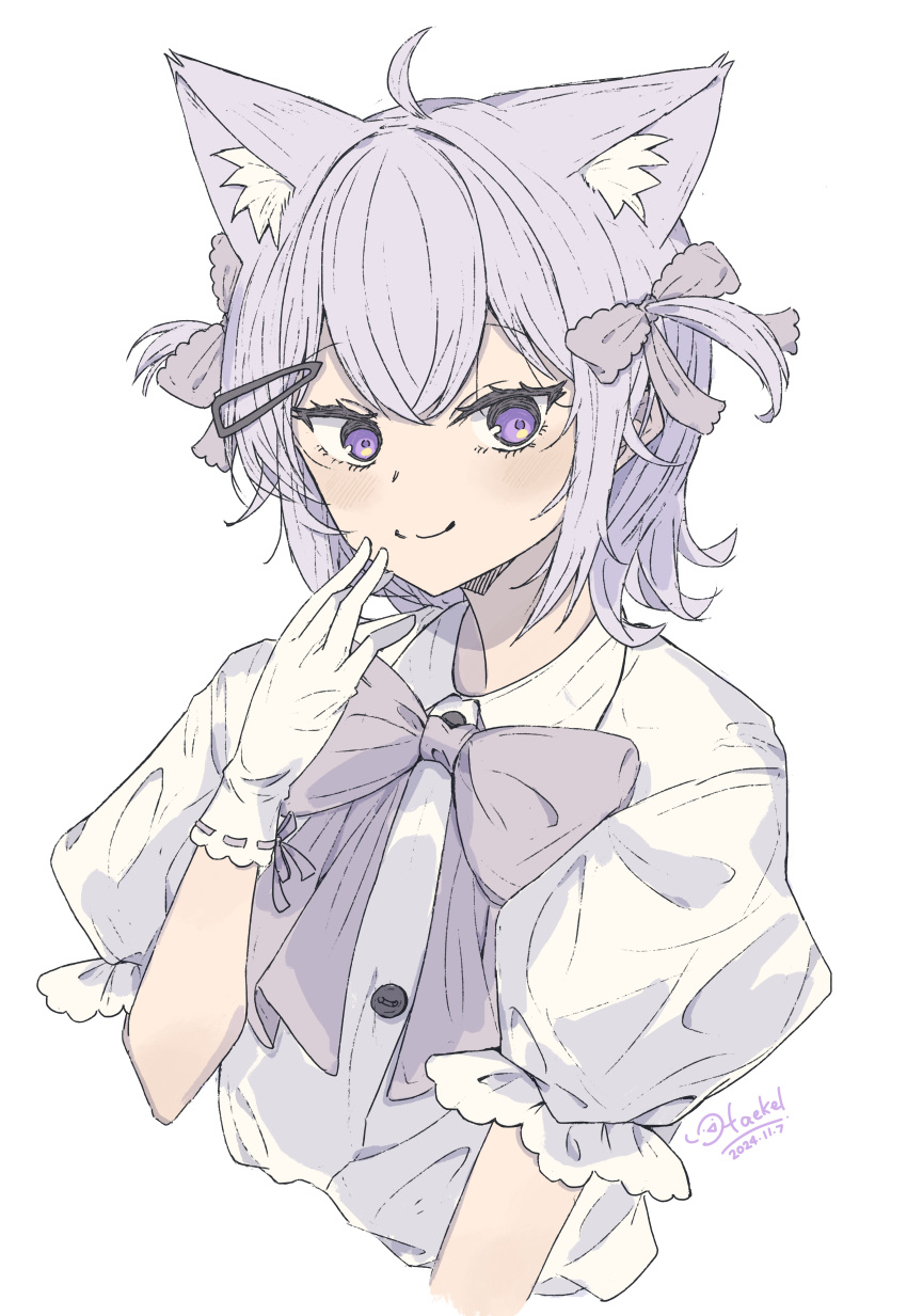 Safebooru - 1girl absurdres ahoge alternate costume animal ears cat ears cat girl gloves haekel ...