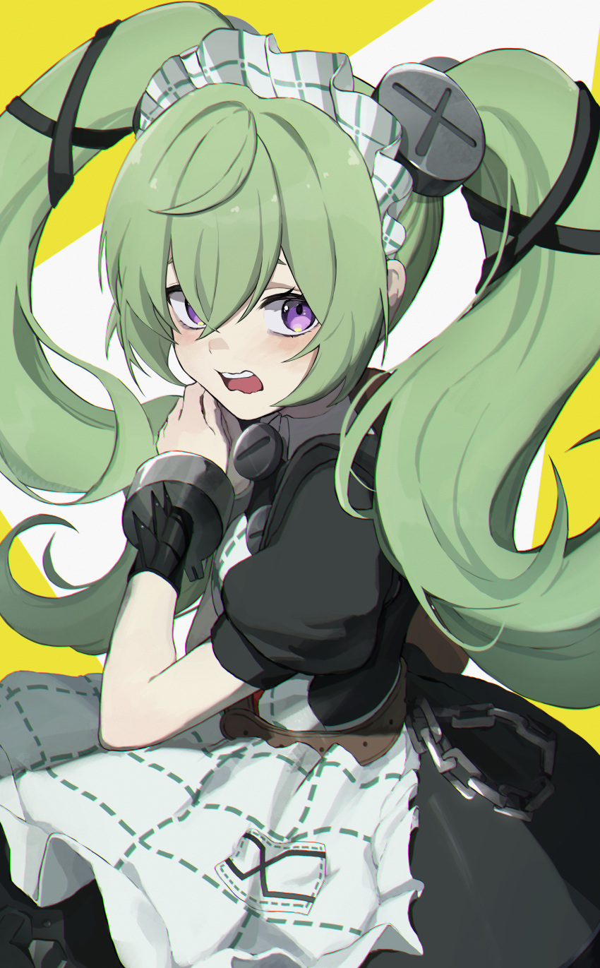 Safebooru - 1girl 99noe honoka absurdres apron black dress blush commentary corin wickes dress ...