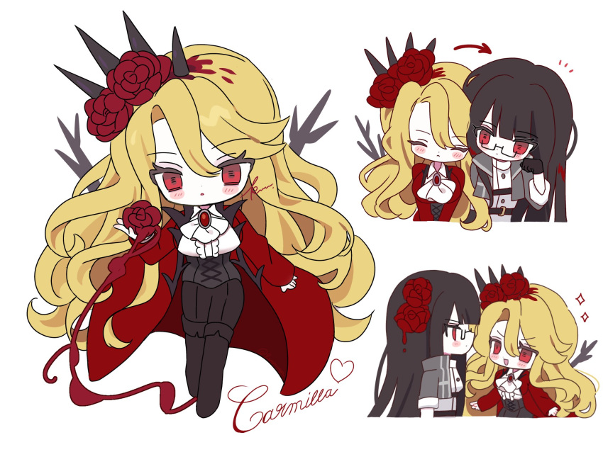 Safebooru - 2girls 9 wapuwapu :d arrow (symbol) ascot black footwear ...