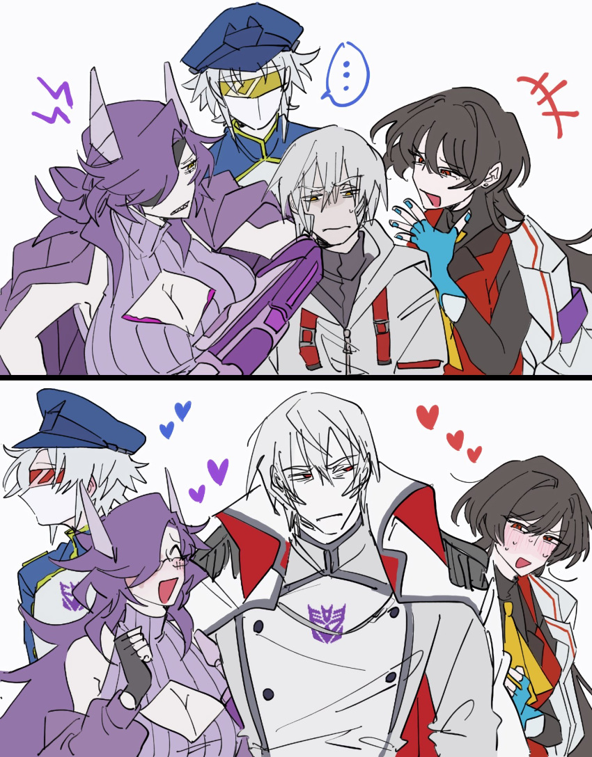 Safebooru - 1boy 580aoi aged up belt blush breasts decepticon ...