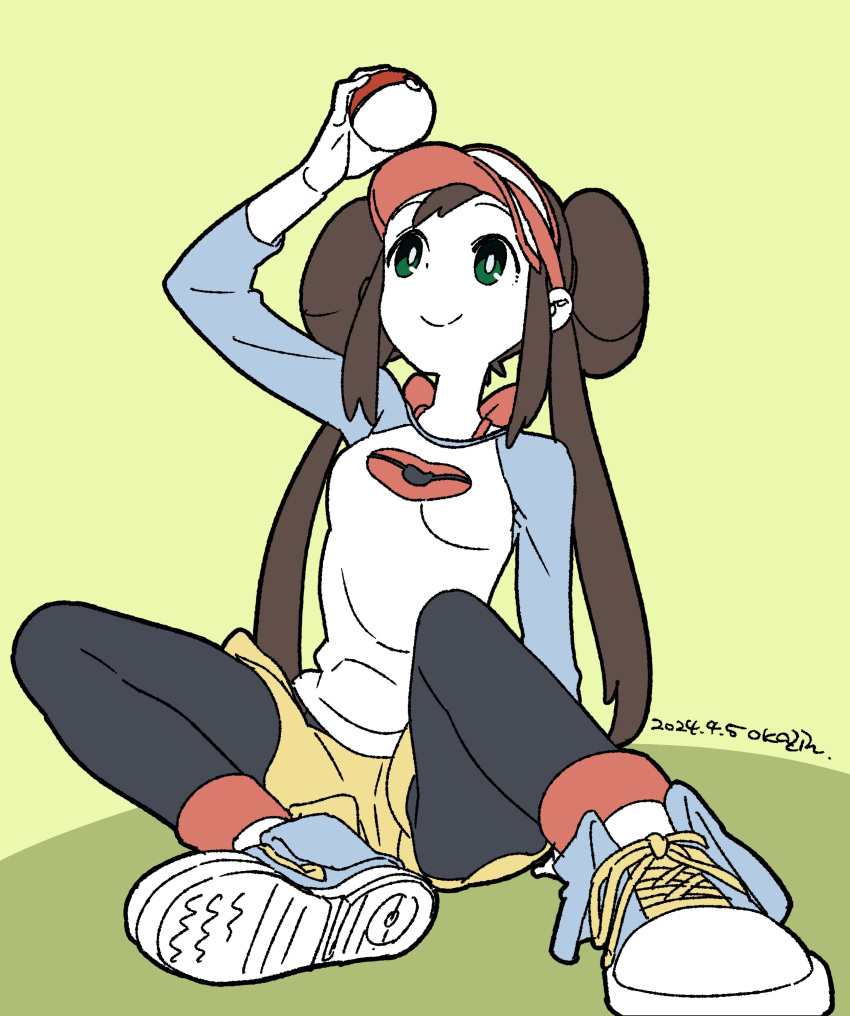 Safebooru - 1girl absurdres black pantyhose brown hair double bun ...