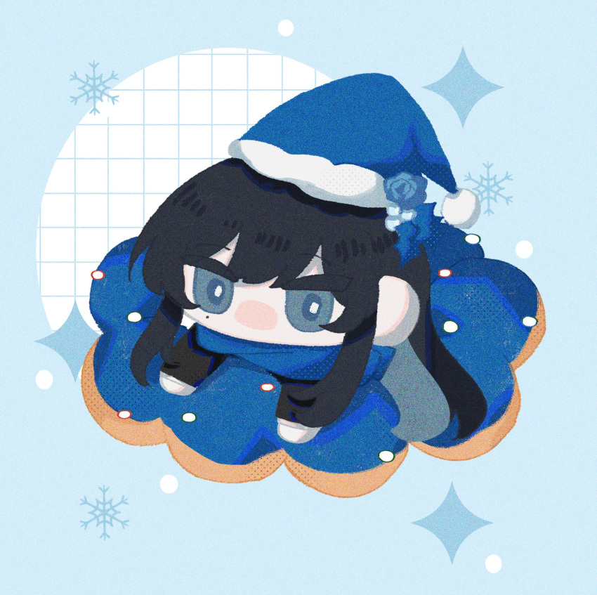 Safebooru - 1girl ado (utaite) black hair blue eyes blue hat chando ...