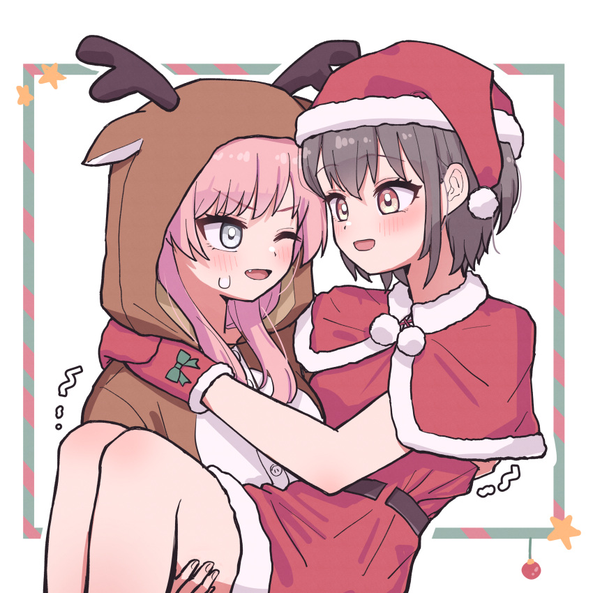 Safebooru - 2girls absurdres bang dream! bang dream! it's mygo!!!!! blush brown eyes carrying ...