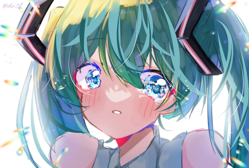Safebooru - 1girl blue eyes blue hair blush hatsune miku highres long ...