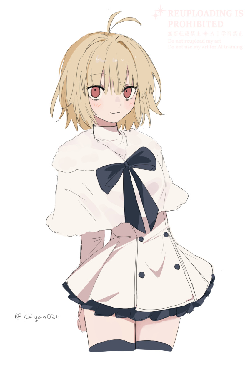 Safebooru - 1girl ahoge arcueid brunestud arm behind back blonde hair ...