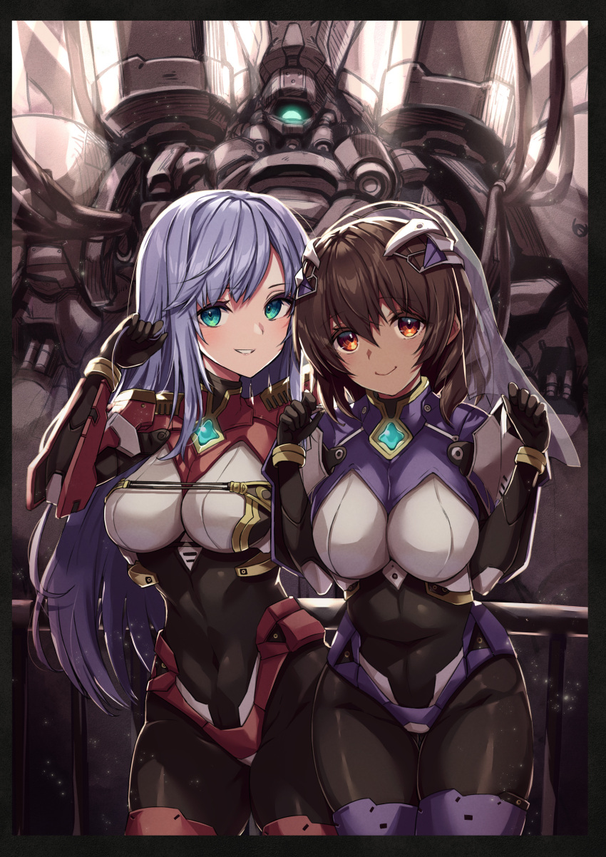 Safebooru - 2girls absurdres alexandra viktorovna dashkova (tukikagerou) arm guards black ...