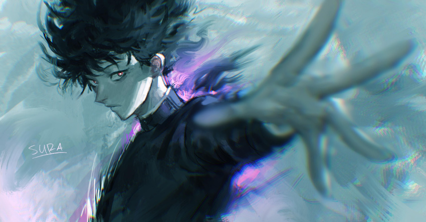 Safebooru - 1boy absurdres alternate form aura black hair bright pupils ...
