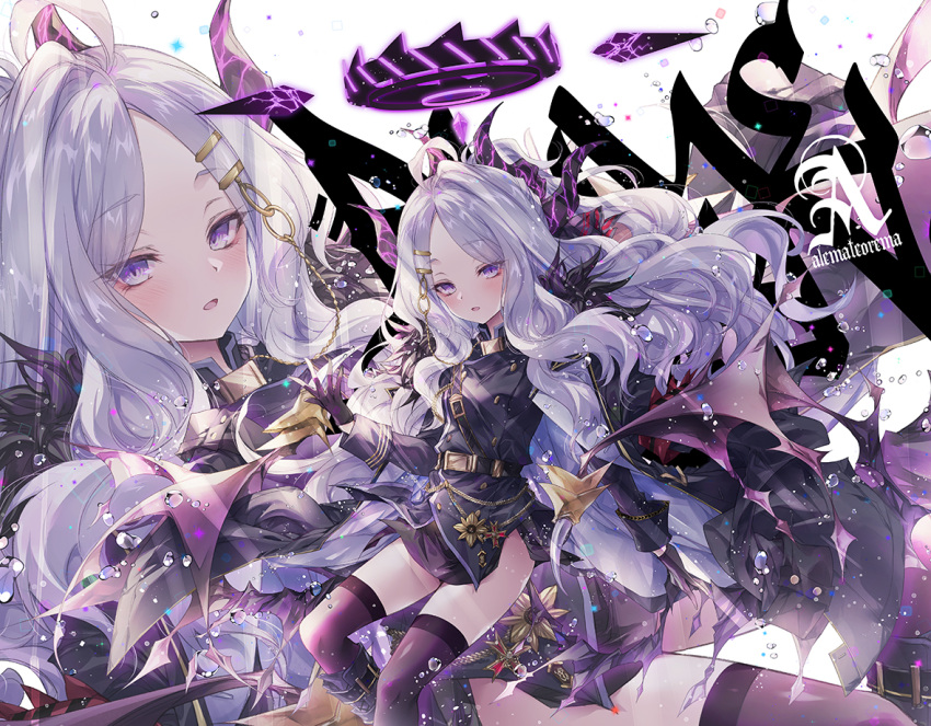 Safebooru - 1girl armband belt black belt black coat black footwear black halo black skirt black ...