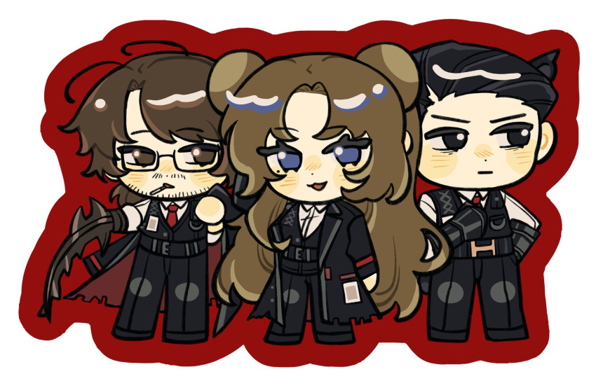 Safebooru - 1girl 2boys animal ears antennae arthropod limbs bear ears ...