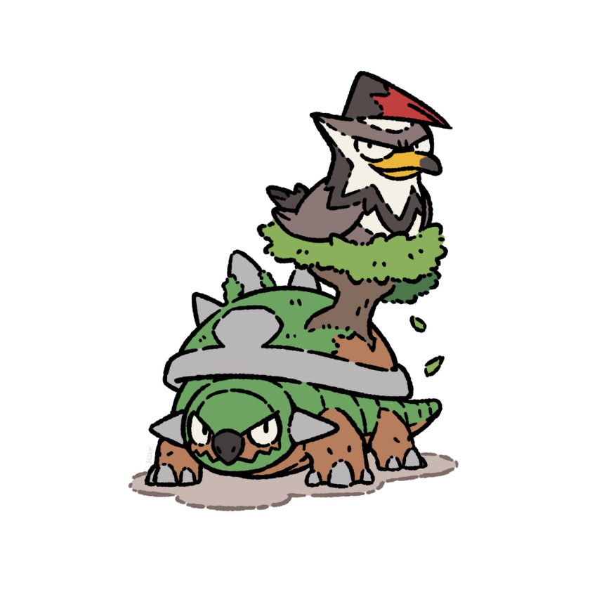 Safebooru - 2others beak bird highres leaf looking at viewer multiple ...