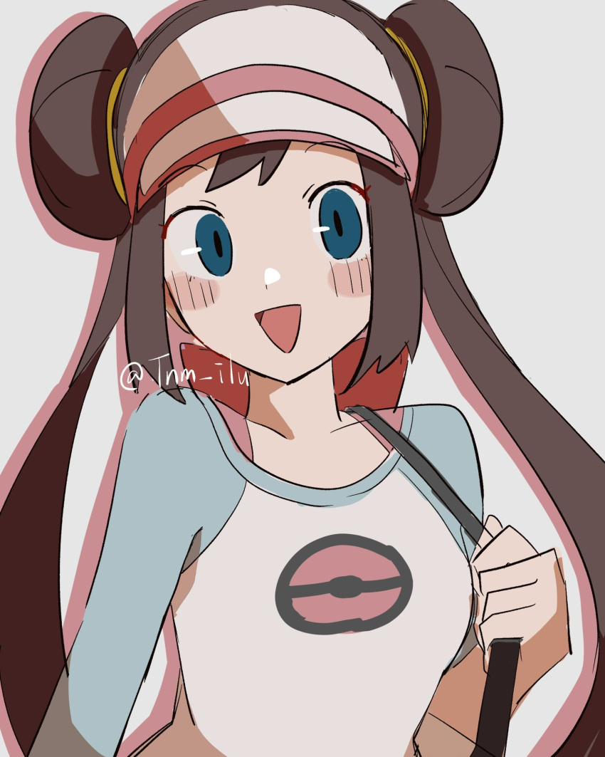 Safebooru - 1girl artist name bag blue eyes dot nose double bun doughnut hair bun hair bun ...