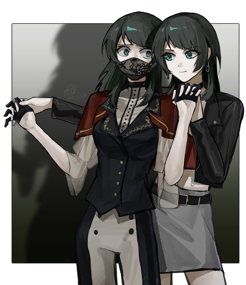 Safebooru - 2girls absurdres bang dream! bang dream! it's mygo!!!!! black hair black mask black ...