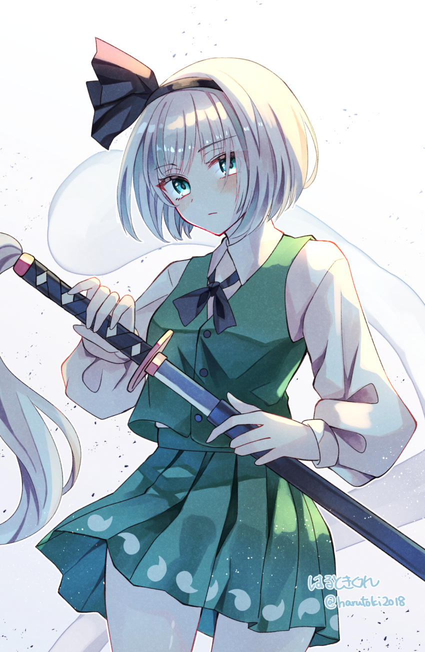 Safebooru - 1girl artist name black hairband blush closed mouth ...