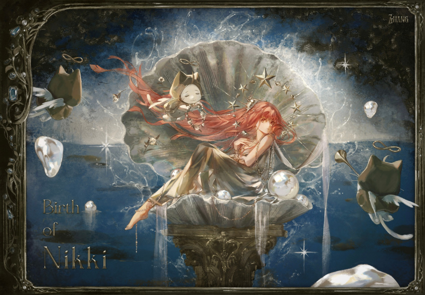 Safebooru - 1girl absurdly long hair absurdres angel wings animal backlighting barefoot blue sky ...