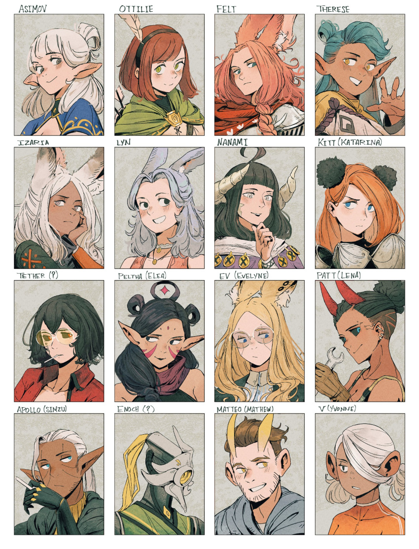 Safebooru - 1other 2boys 6+girls :/ :d absurdres ahoge animal ear fluff ...