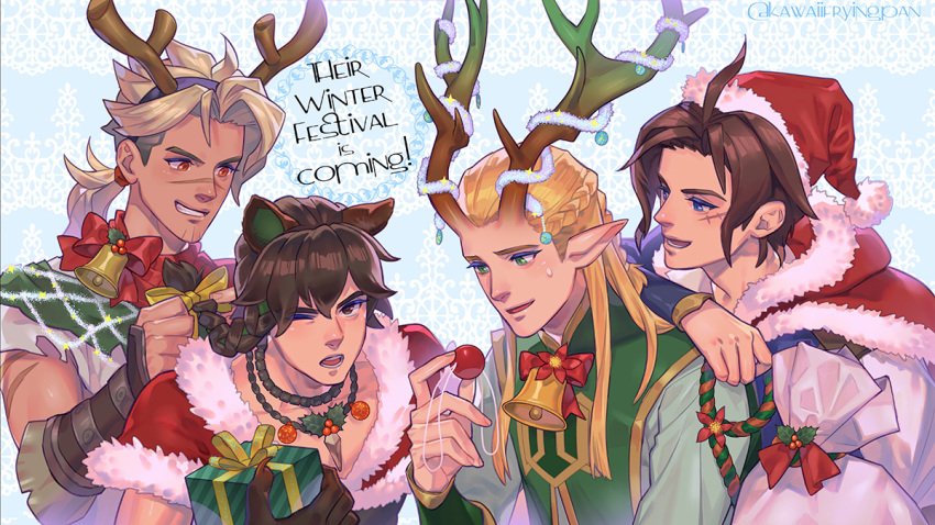 Safebooru - 4boys afk (series) afk journey antlers bell blonde hair ...
