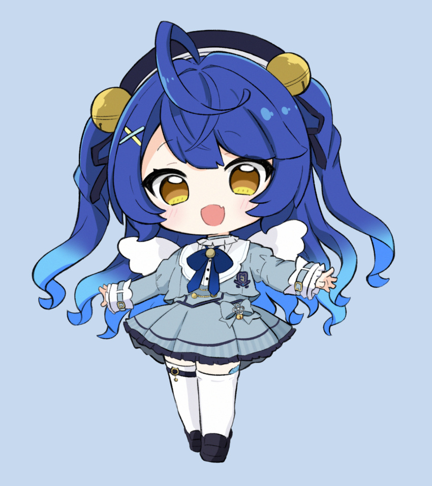 Safebooru - 1girl :d ahoge amamiya kokoro amamiya kokoro (1st costume) bell beret black footwear ...