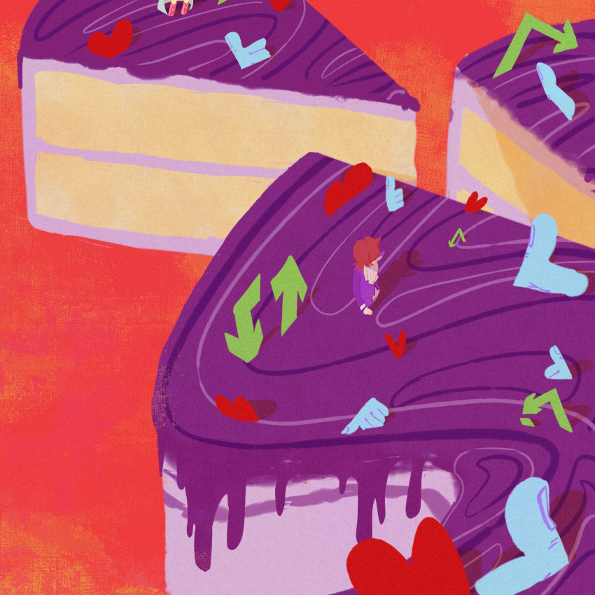 Safebooru - 1boy 940986133 abstract arm at side brown hair cake cake ...