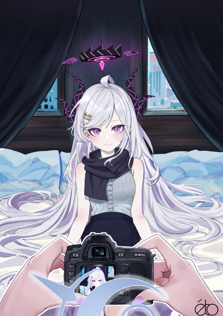 Safebooru - 2girls ahneato ahoge ako (blue archive) bed bed sheet black halo black skirt blue ...