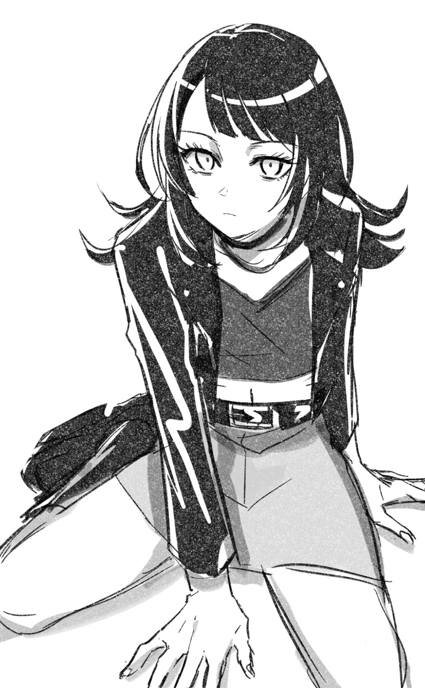 Safebooru - 1girl aoki shizumi bang dream! bang dream! it's mygo!!!!! black hair crop top ...