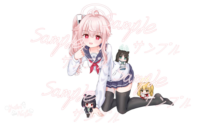 Safebooru - 4girls :d :t absurdres after-school sweets club (blue archive) ahoge airi (blue ...