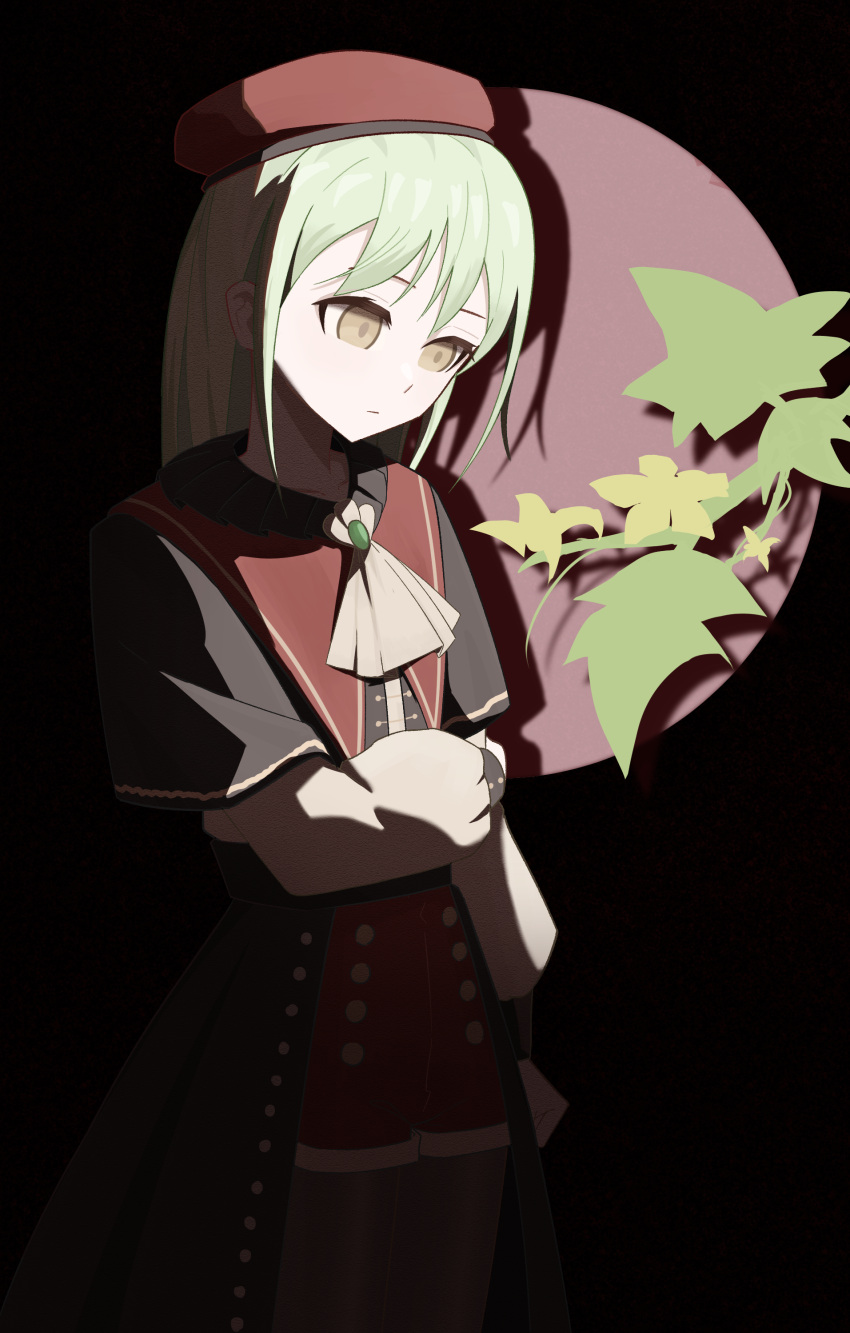 Safebooru - 1girl absurdres ascot bang dream! bang dream! it's mygo!!!!! beret black background ...