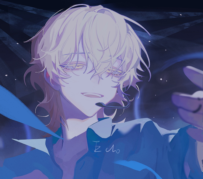 Safebooru - 1boy absurdres alien stage blonde hair colored eyelashes ...