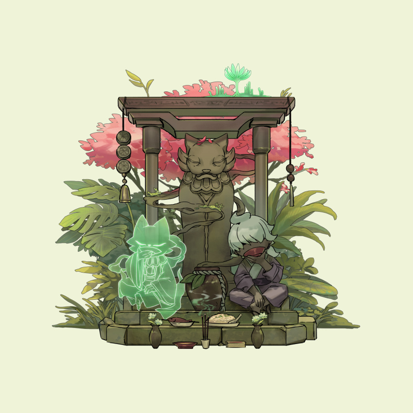 Safebooru - 2boys absurdres cat boy chinese commentary commentary ...