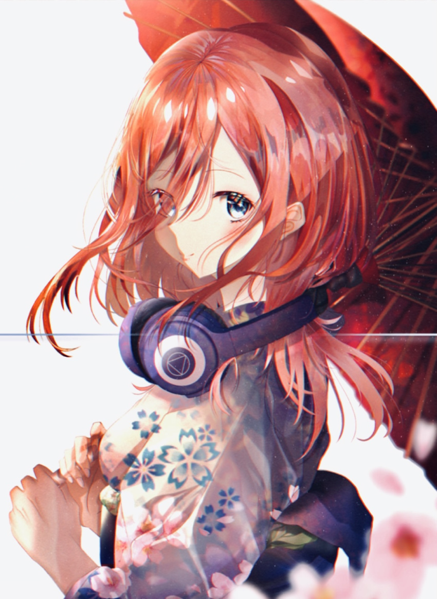 Safebooru - 1girl blue eyes blush closed mouth from side go-toubun no hanayome hair between eyes ...