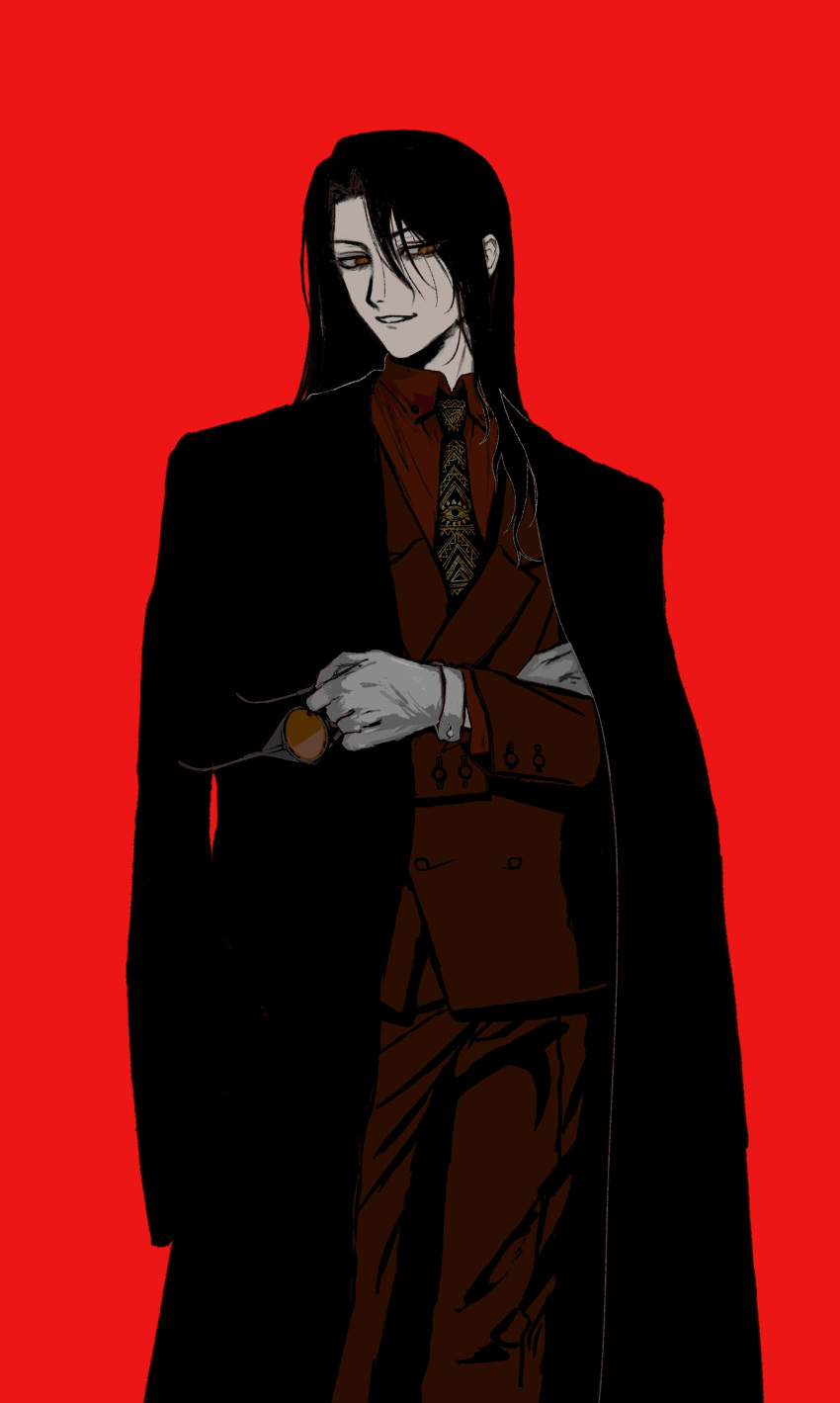 Safebooru - 1boy absurdres alucard (hellsing) black coat black gloves ...