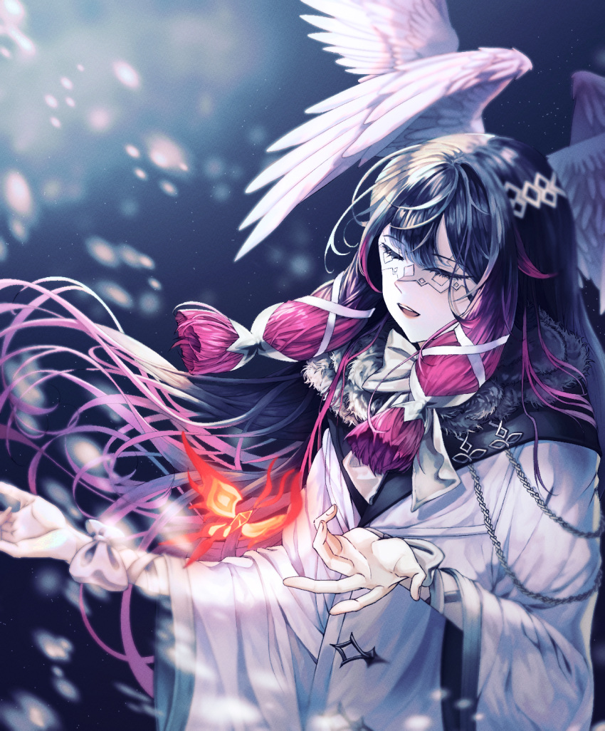 Safebooru - 1girl black hair closed eyes coat columbina (genshin impact ...