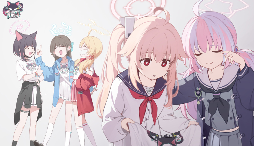 Safebooru - 5girls absurdres after-school sweets club (blue archive) ahoge airi (band) (blue ...