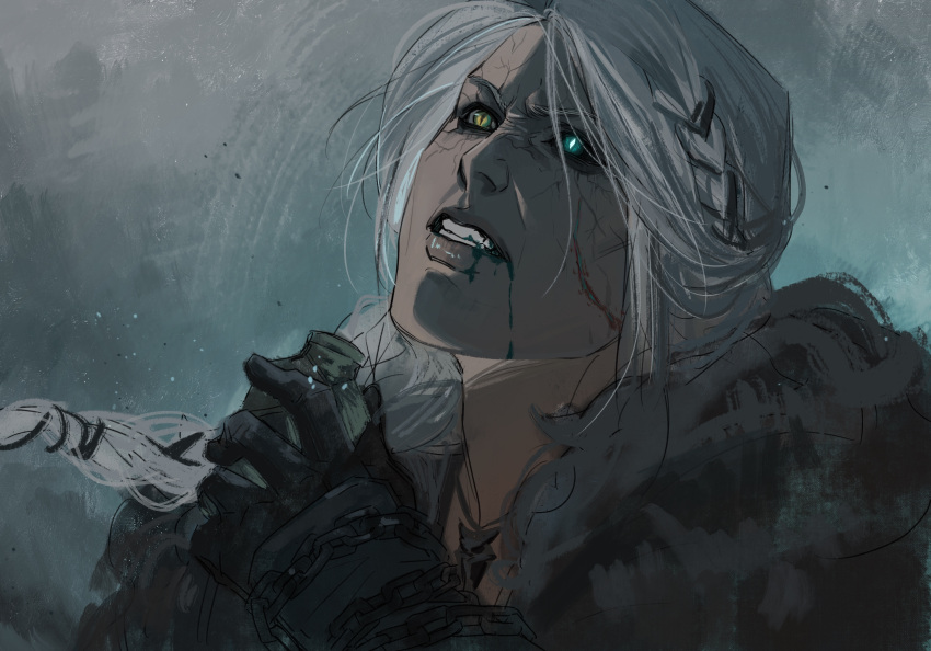 Safebooru - 1girl absurdres black sclera blue eyes braid braided ...