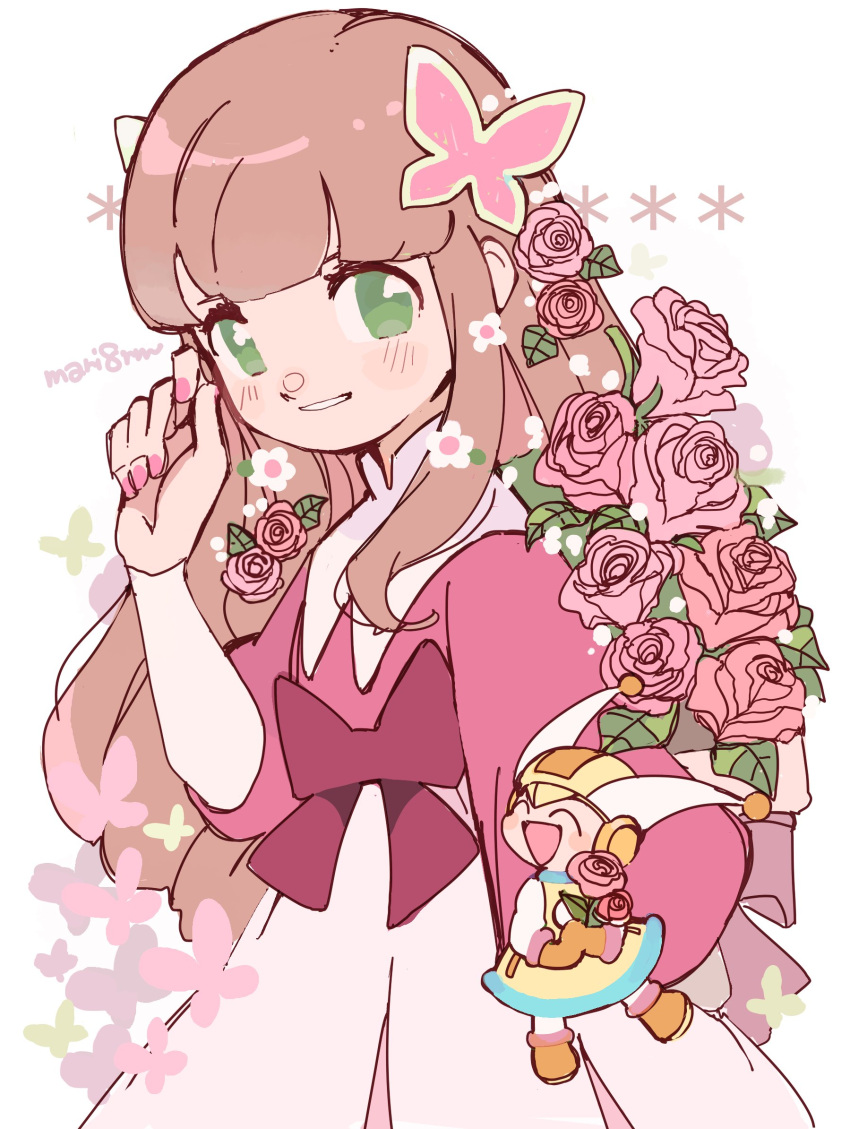 Safebooru - 1girl brown hair green eyes highres iris.exe (mega man ...
