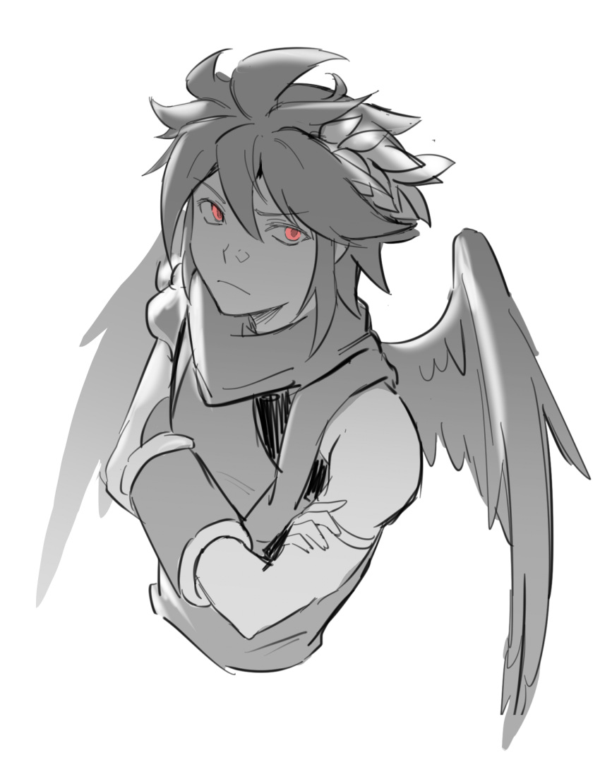 Safebooru - 1boy angel angel wings armlet bracer chinese commentary ...