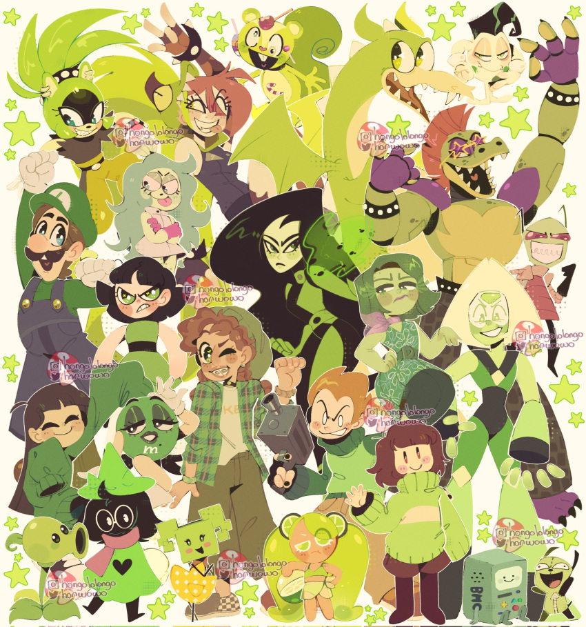 Safebooru - 1other 6+girls :d :p :t ^ ^ arm up asymmetrical eyes ball ...