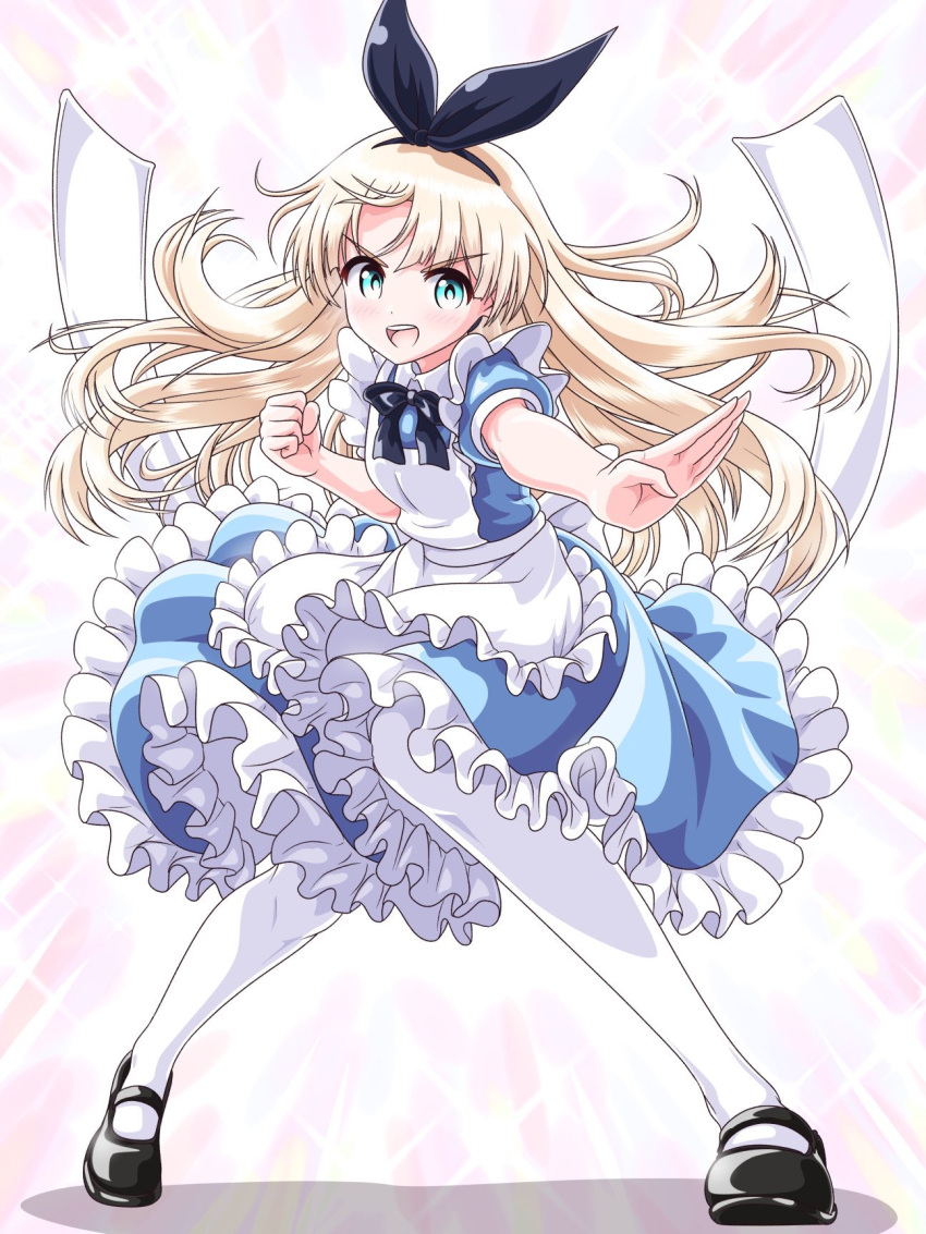 Safebooru - 1girl alice (alice in wonderland) alice in wonderland apron black hairband blonde ...