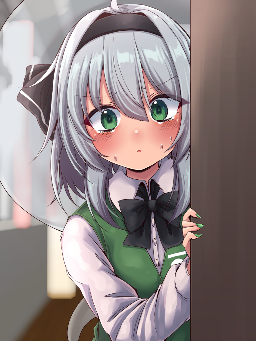 Safebooru - 1girl black bow black bowtie black hairband blush bow ...