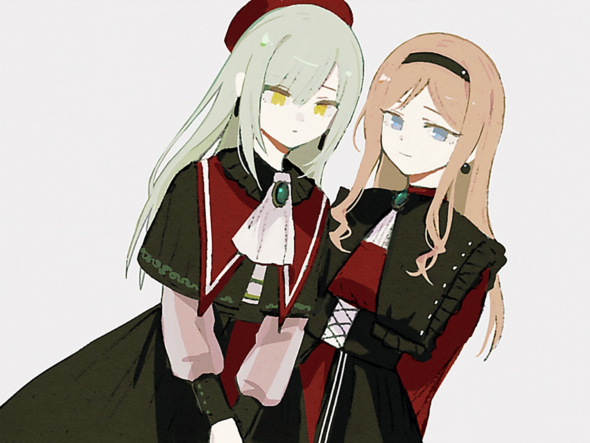 Safebooru - 2girls absurdres ascot bang dream! bang dream! it's mygo!!!!! beret black capelet ...