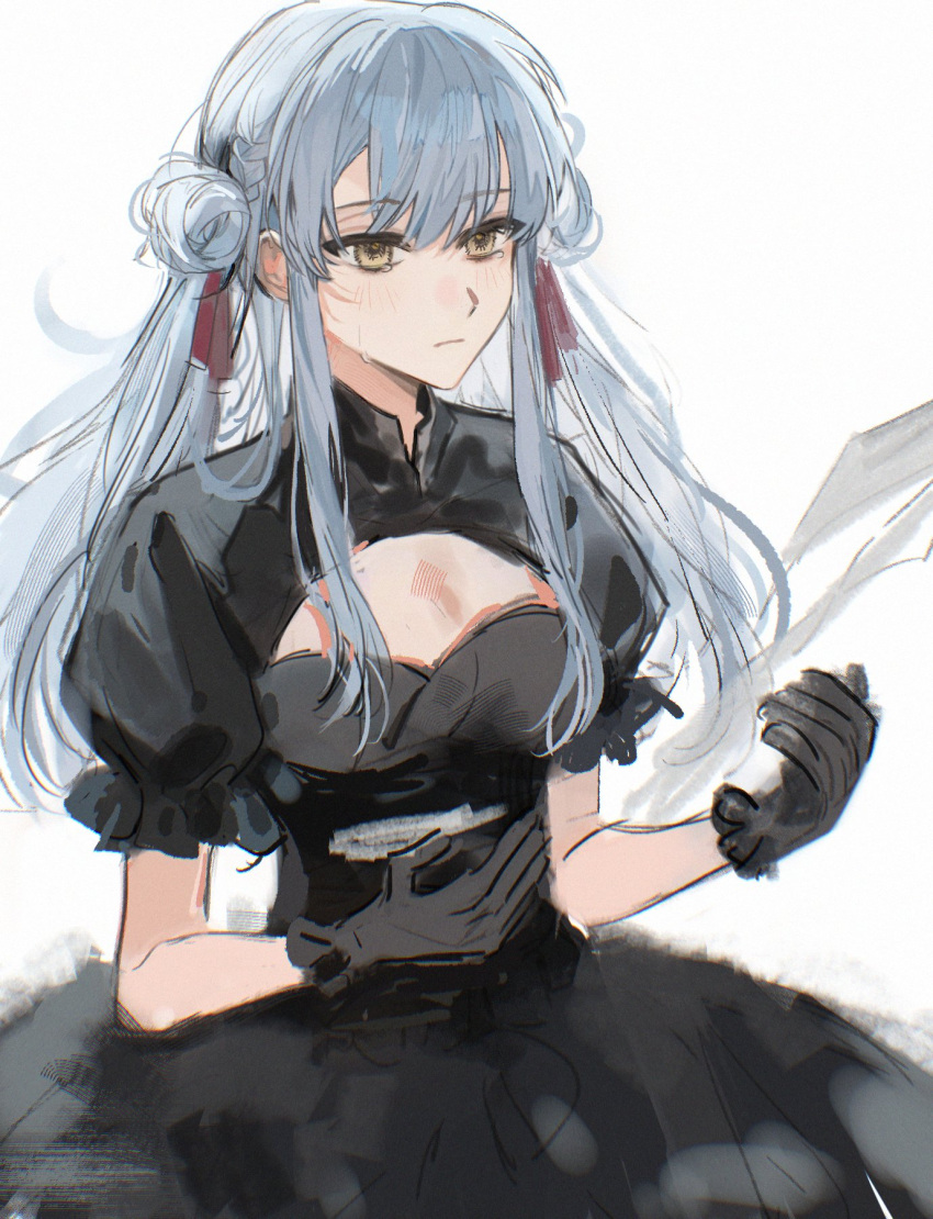 Safebooru - 1girl bang dream! bang dream! it's mygo!!!!! black dress black gloves blue hair ...