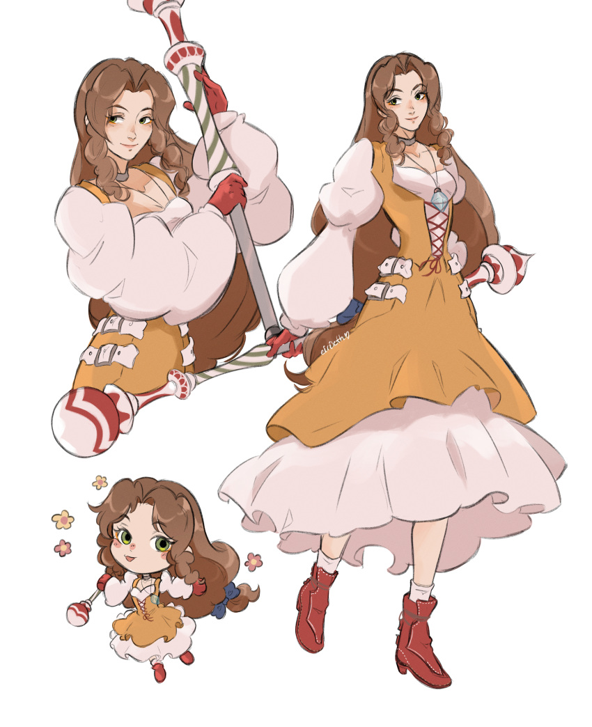 Safebooru - 1girl absurdres aerith gainsborough aerith gainsborough (garnet's gown) blue ...