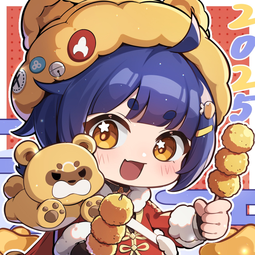 Safebooru - 1girl 2025 blue hair chibi chinese clothes chinese new year ...