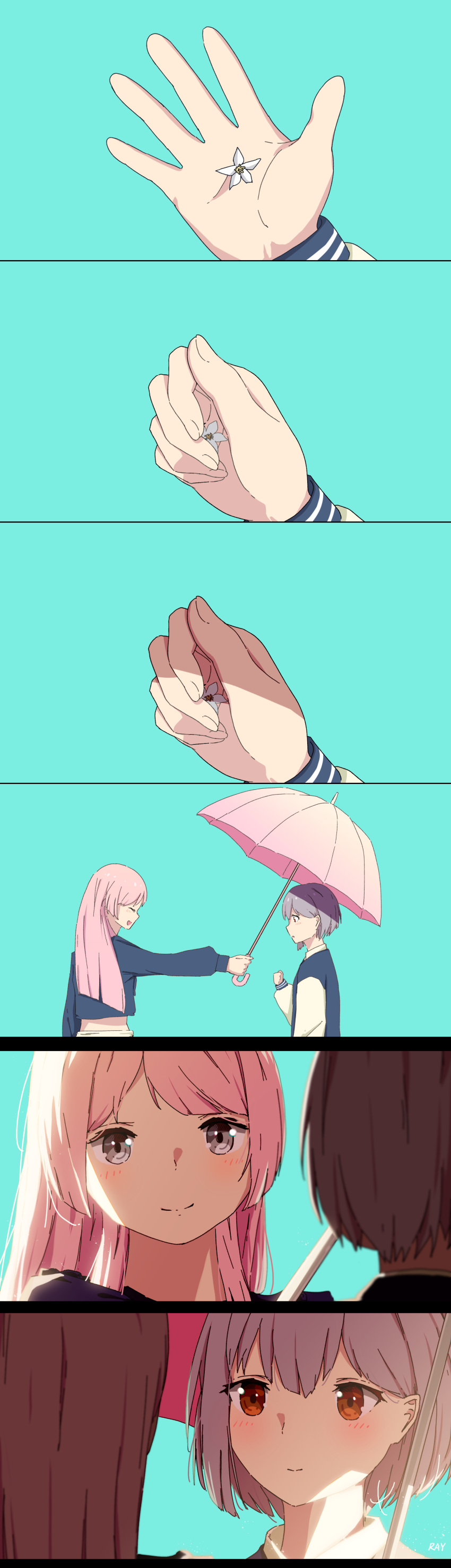 Safebooru - 2girls absurdres bang dream! bang dream! it's mygo!!!!! belt blue jacket blush brown ...