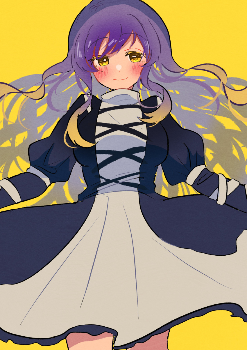 Safebooru - 1girl absurdres black dress blonde hair blush booonyanyanya breasts cross-laced ...