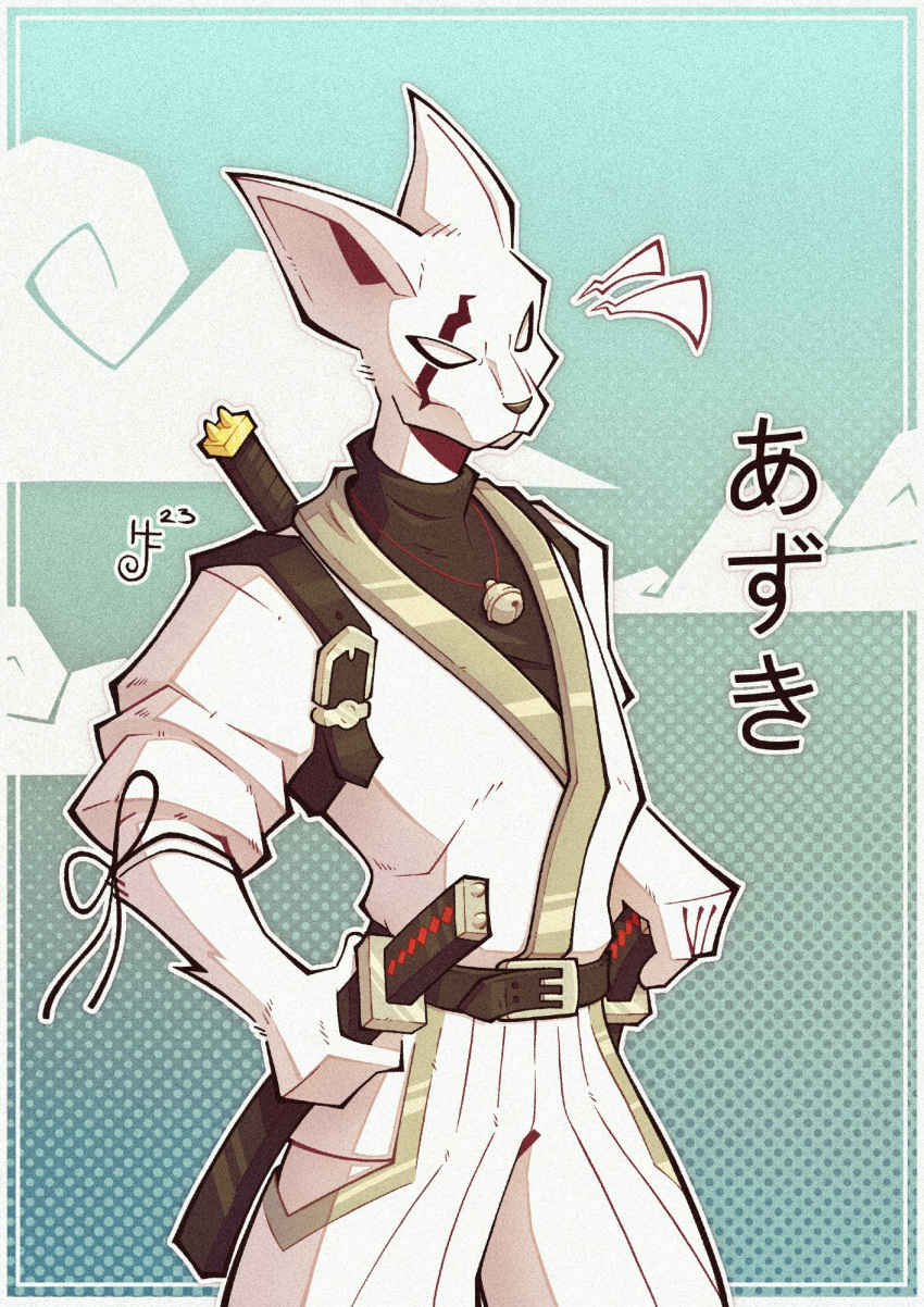 Safebooru - 1boy animal ears azuki (fortnite) bell cat boy cat ears ...