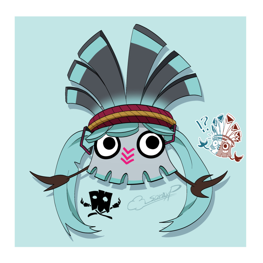 Safebooru - absurdres alternate species black eyes blue background blue ...