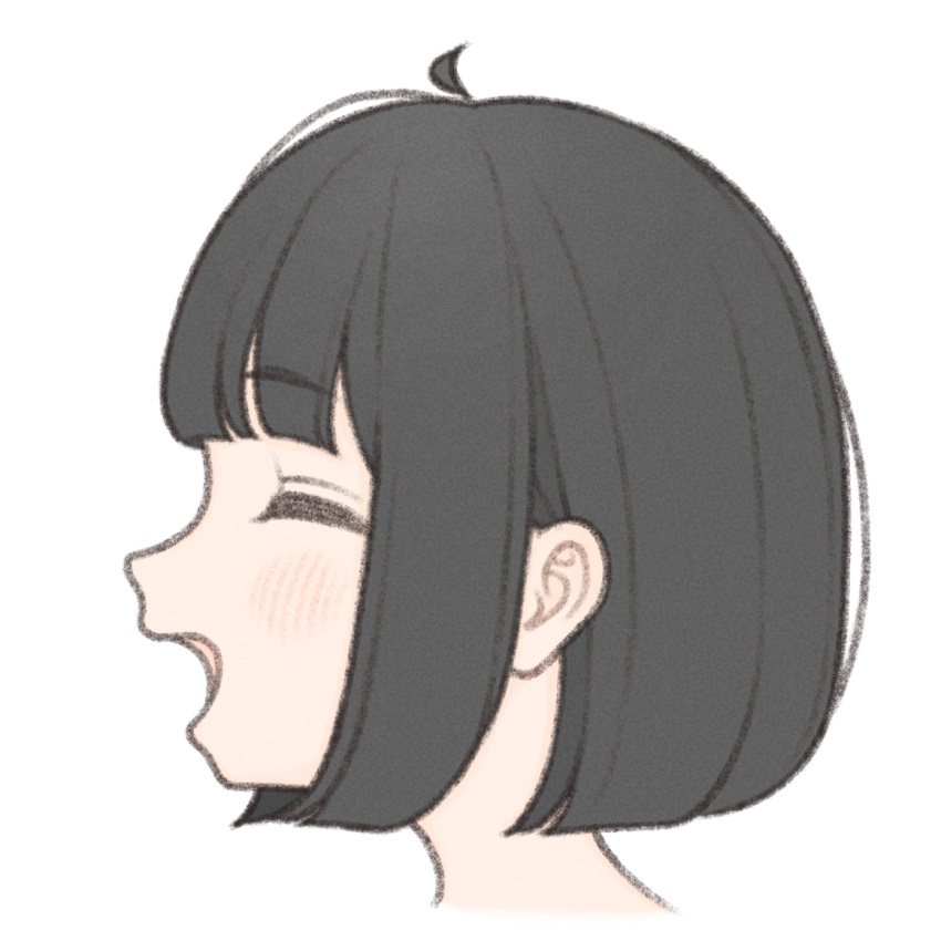 Safebooru - 1girl 1ssakawaguchi ^ ^ ahoge blunt bangs blush bob cut ...