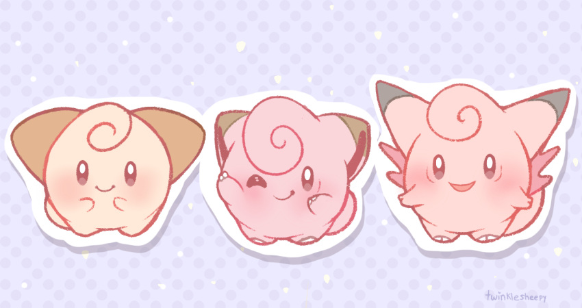 Safebooru - blush chibi clefable clefairy cleffa commentary ...